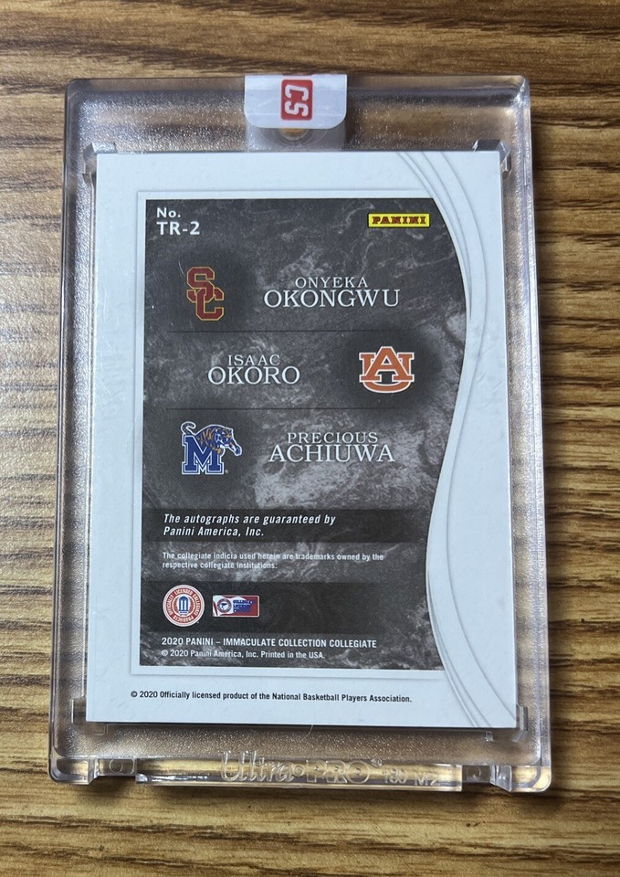 2020-21 Panini Immaculate Triple Rookie Auto OKONGWU OKORO ACHIUWA 06/ ...