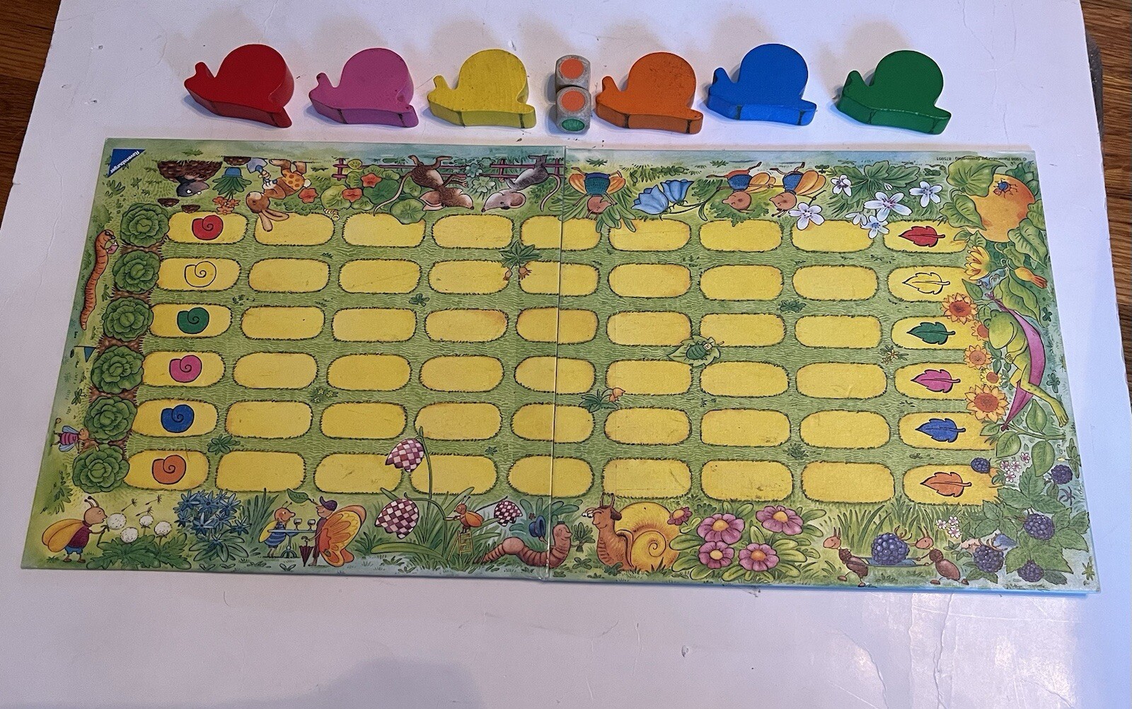 Snail's Pace Race Board Game 6 Snails Parts Only Ravensburger H5 for ...