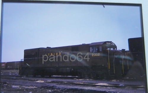 2 RR TRAIN Slide LS&I Lake Superior & Ishpeming GE U23C #2302 Flat Rock ...