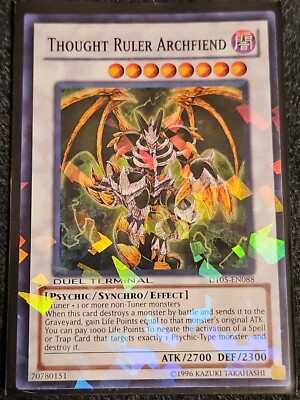 YUGIOH THOUGHT RULER ARCHFIEND DT05-EN088 SUPER (NM) Duel Terminal | eBay