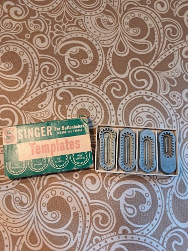 Vintage SINGER Sewing Machine 4 Templates For SINGER Buttonholer 160506 ...