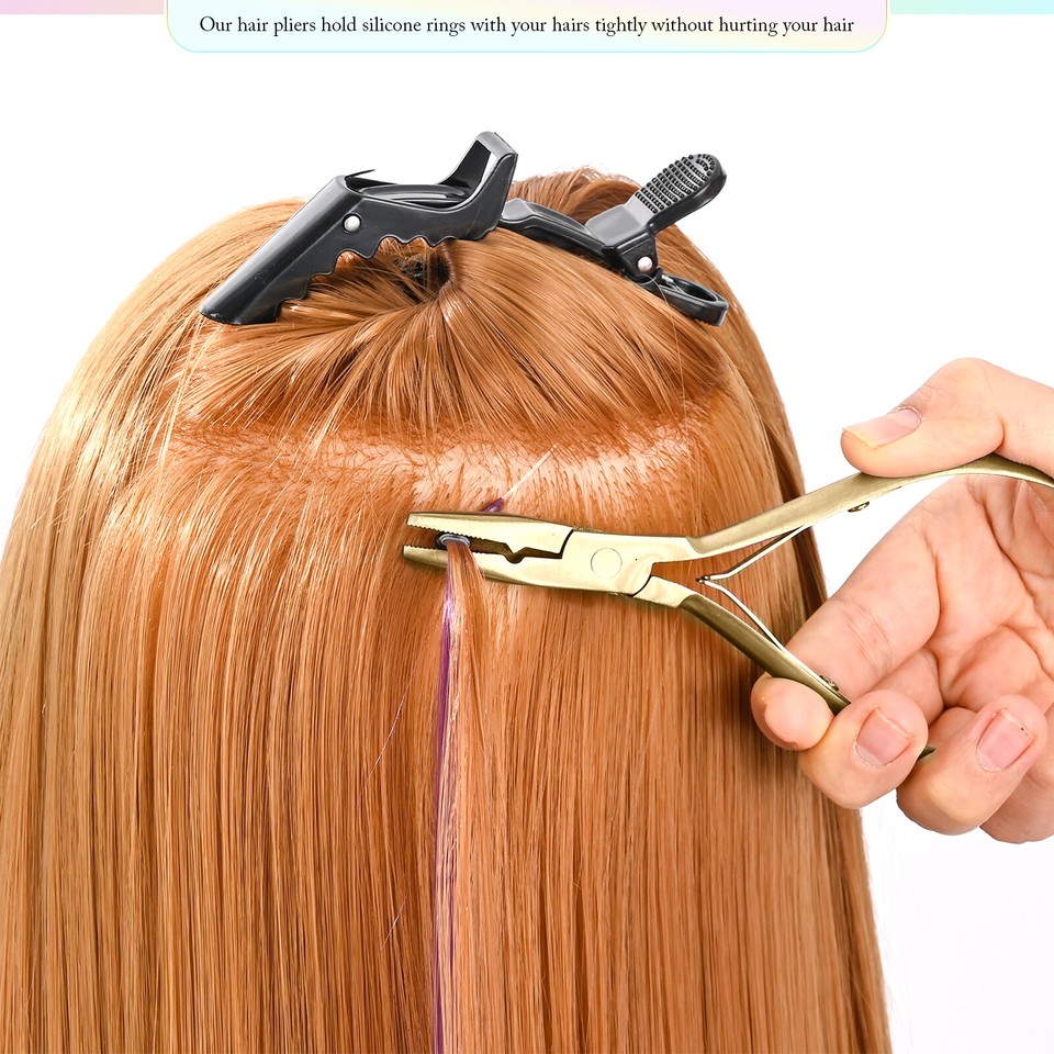 Microlinks Closer Pliers & Pulling Hook Needle Bead Device Tool Hair ...