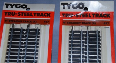 TYCO HO SCALE 9" STRAIGHT TRACK PACKS IN ORIGINAL PACKAGING -- TWO!! | eBay