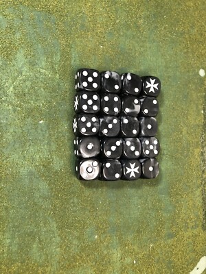 Warhammer 40K Black Templars Space Marines Dice Set 20x (#9037) | eBay