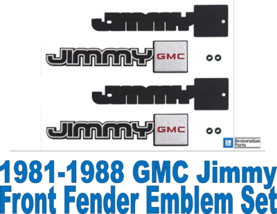 1981-1988 GMC Jimmy Truck Fender Emblems, Brand New, Pair, Chrome ...