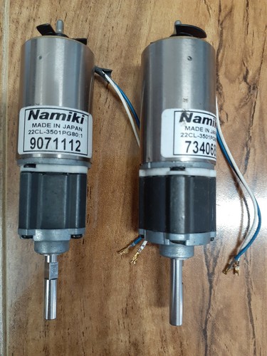 2pcs Namiki (Japan) Geared Coreless DC Servo Motor 80:1 120rpm 12VDC ...
