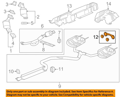 GM OEM 96-23 LaCrosse Exhaust Components-Muffler Pipe Hanger 23156335 ...