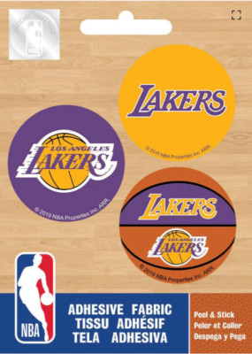 NEW! LOS ANGELES LAKERS AD FAB BADGE FABRIC STICKER 3-PACK LICENSED | eBay