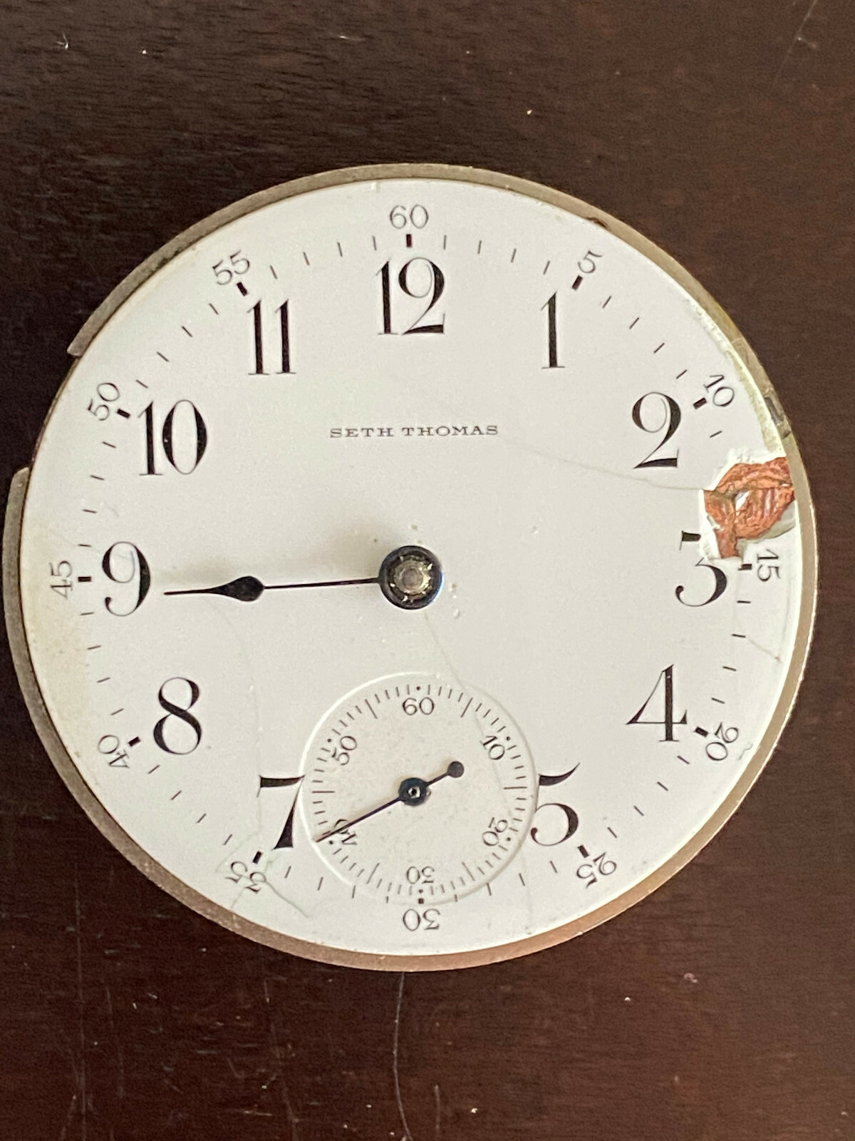 VINTAGE 18S SETH THOMAS POCKET WATCH MOVEMENT,GR. 36, NEW EAGLE, NOT ...