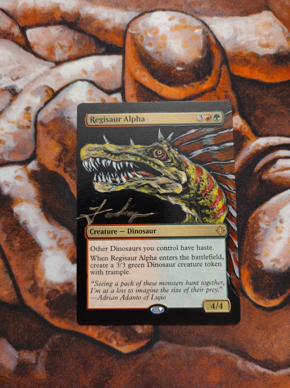 Magic the Gathering Regisaur Alpha Hand Painted Unique Custom MTG Alter ...