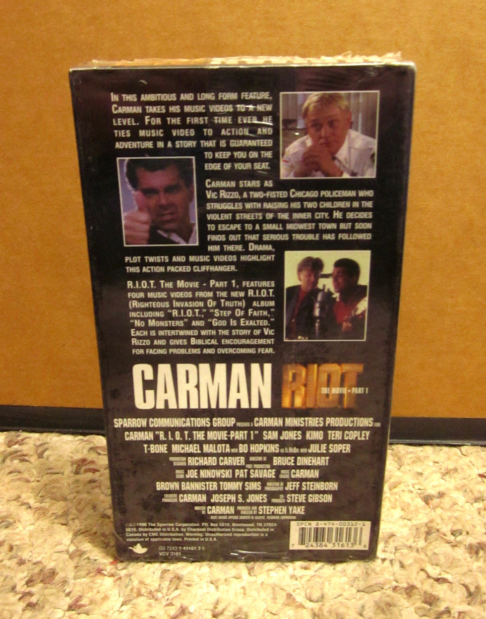 CARMAN Christian RIOT movie NEW videos VHS Righteous Invasion of Truth ...