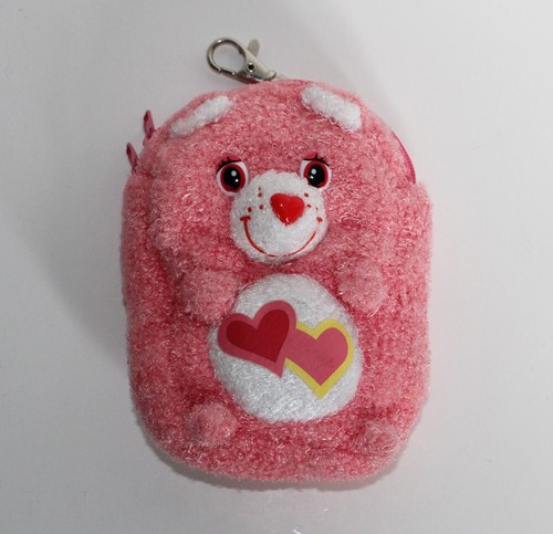 Japan Care Bears Love A Lot Bear fuzzy plushie mini coin purse / pouch ...