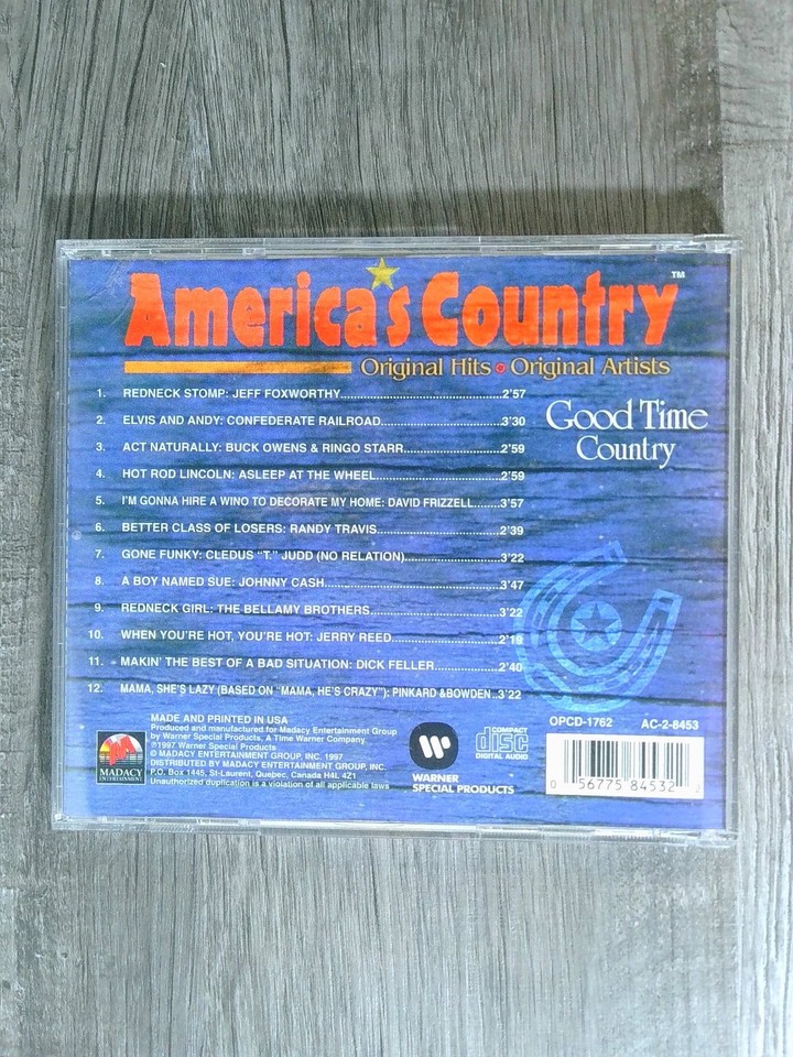 America's Country Good Time Country CD 1997 Original Hits Country ...