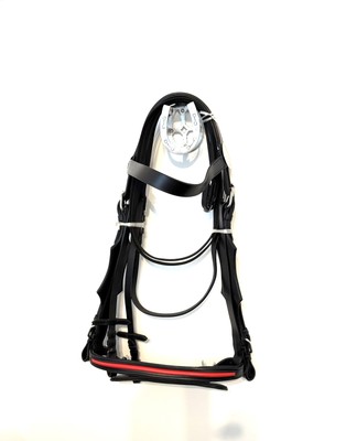 Bridle Draft Heavy Horse Black Anatomical Leather + Sure Grip Reins ...
