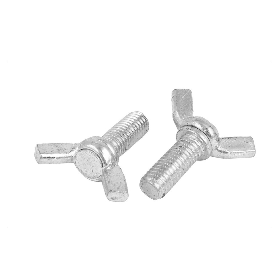 10pcs Metric M8x20mm 1.25mm Pitch Carbon Steel Wing Bolt Butterfly ...