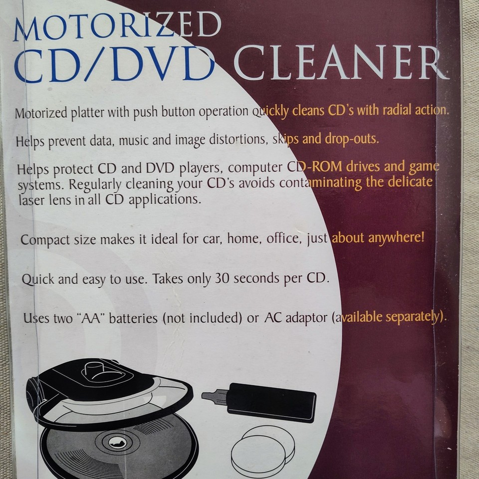 Emerson Motorized CD DVD Cleaner Kit ECD360 NEW SEALED | eBay