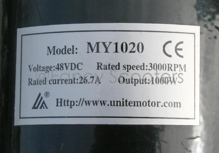 MY1020 1000W 48V Electric Brush Motor for E-Scooter Razor Go Kart Mini ...