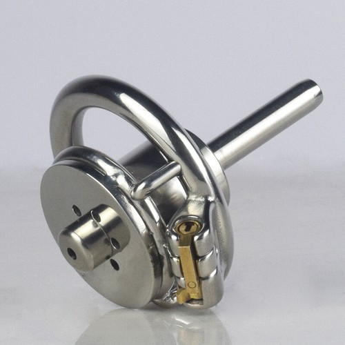 New Inverted Negative Lock Chastity Cage Gear Stainless Steel Men Ring ...
