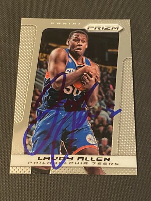 Lavoy Allen Signed 2013-14 Panini Prizm Card Auto 76ers Sixers NBA ...