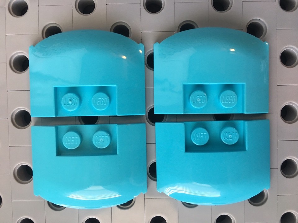 Lego 93604 Medium Azure Blue Wedge 3x4x2/4 Triple Curved Plate New Lot ...