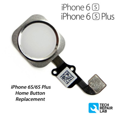 NEW iPhone 6S Complete Home Button Flex Cable Replacement - Silver ...