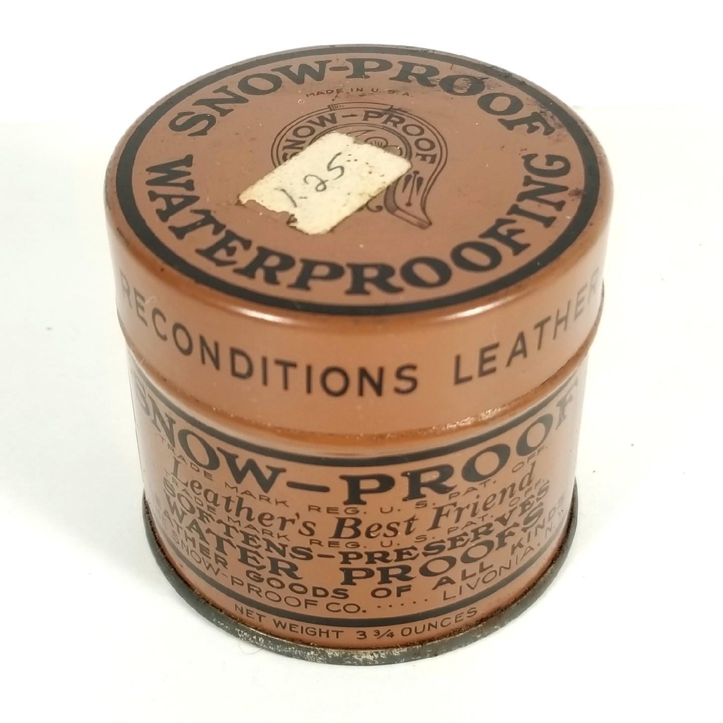 Snow-Proof Leather Boot Waterproofing Tin Can 3.75 NOS Advertising ...