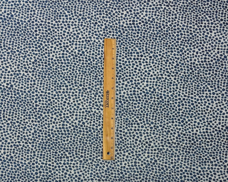 BALLARD DESIGN TULLY TEAL BLUE RAISED ANIMAL SPOT WOVEN FABRIC BY YARD ...