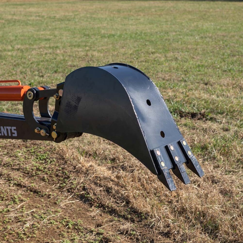 Titan Attachments 10" Front Hoe & Backhoe Bucket, Replaceable Carbon ...