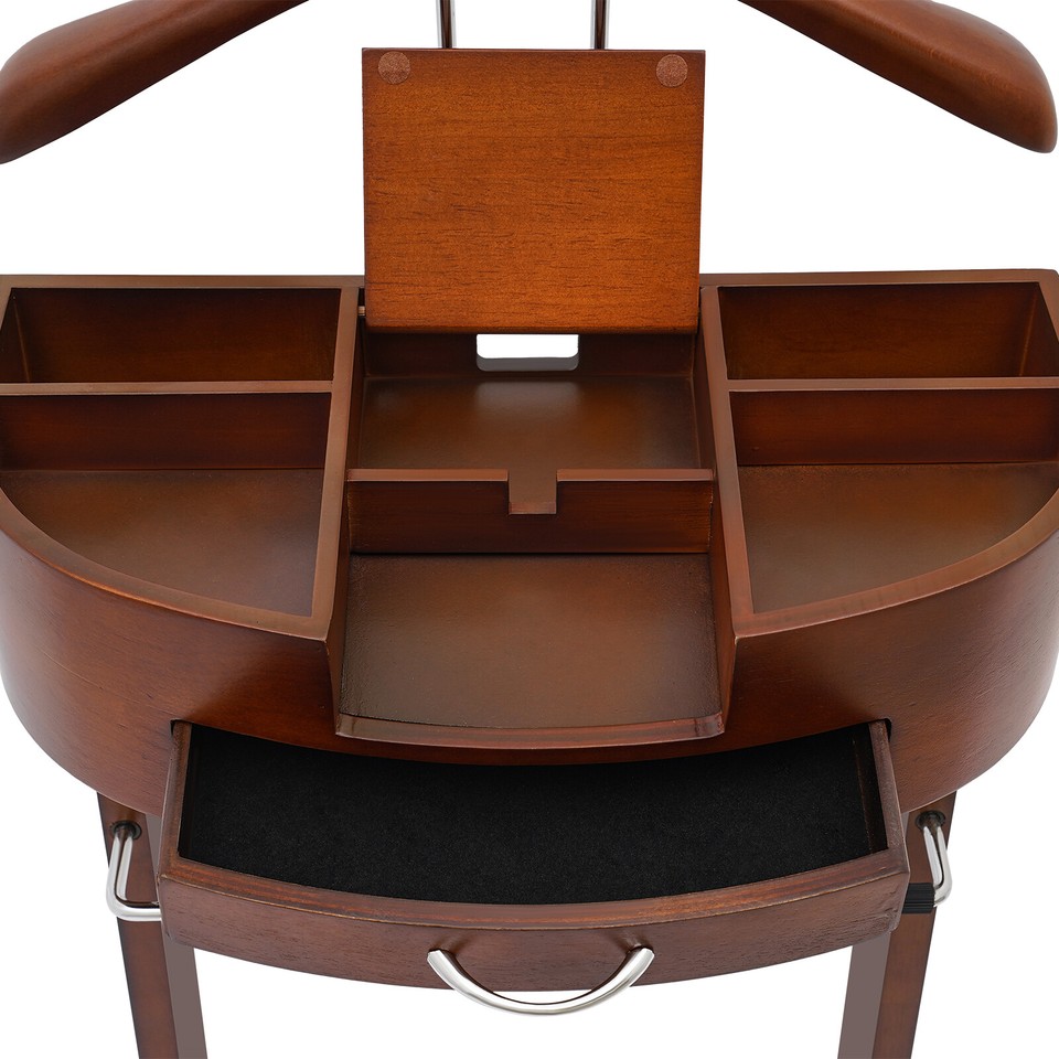 Wood Suit Rack, Freestanding Clothing Valet Stand, Valet Stand | eBay