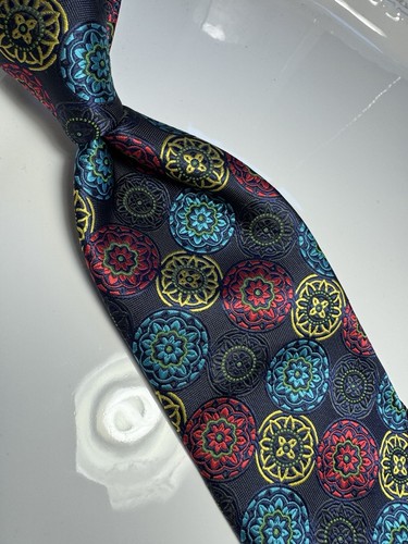 NWT VERSE 9 MULTI COLOR MEDALLION STYLE PRINT SILK DESIGNS NECK TIE ...