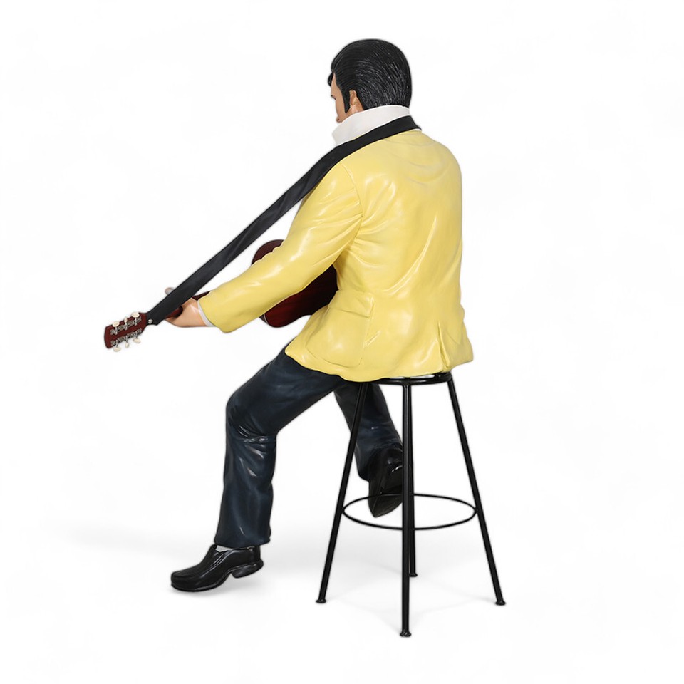 Elvis Statue - Life Size - Elvis Statue Sitting On Stool Life Size | eBay