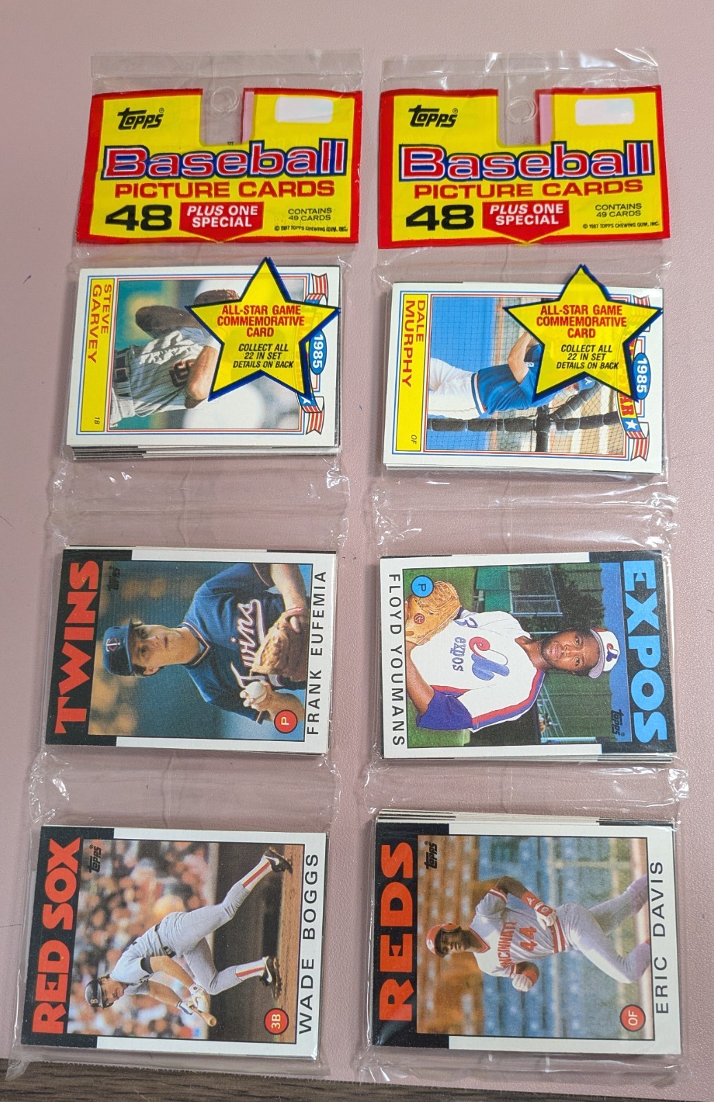 1986 Topps Baseball Unopened Rack Packs 48 Cards Per Pack Lot of 2 ...