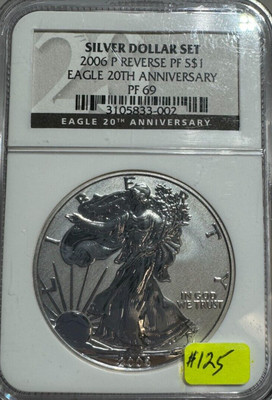2006 P AMERICAN SILVER EAGLE REVERSE PF 20TH ANNIVERSARY NGC PF 69 | eBay