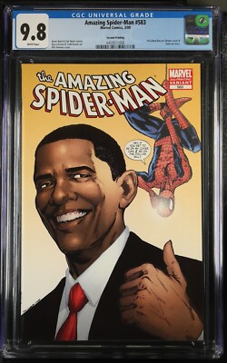 Amazing Spider-Man #583 CGC 9.8 (2009) | Obama Story Photo Cover | 2nd ...