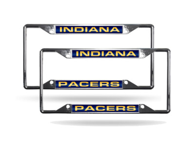 Indiana Pacers NBA (Set of 2) EZ View Chrme Metal Laser Cut License ...