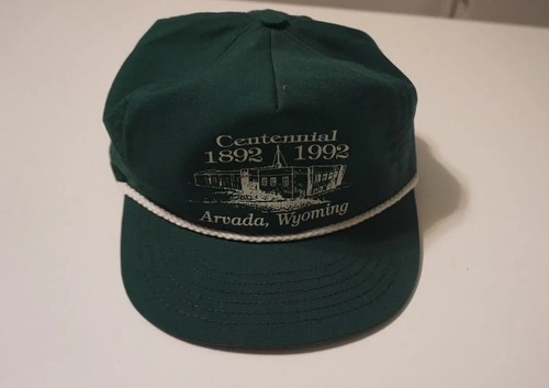 Vintage Centennial 1892- 1992 Arvada, Wyoming Trucker Strapback Hat | eBay