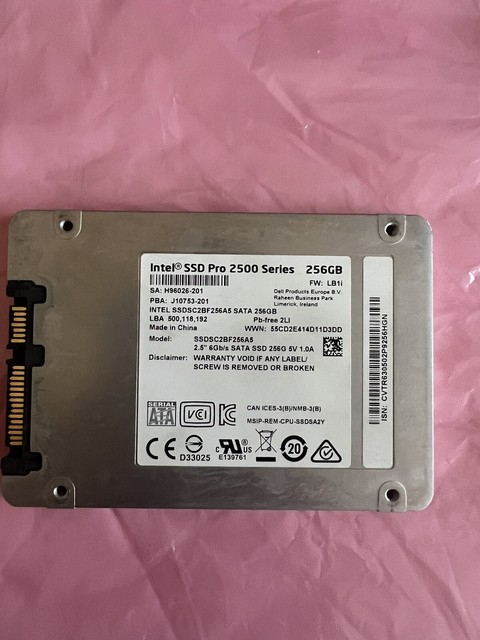 Intel SSD Pro 2500 Series 2.5" SATA 256 GB SSDSC2BF256A5 in for sale ...
