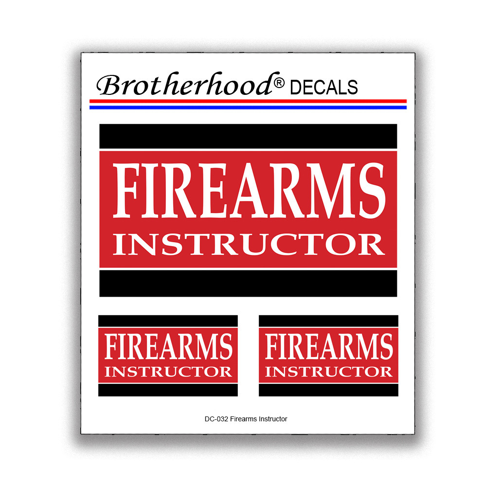 Police Sheriff Firearms Instructor Badge 3 pc. Decal Collection | eBay