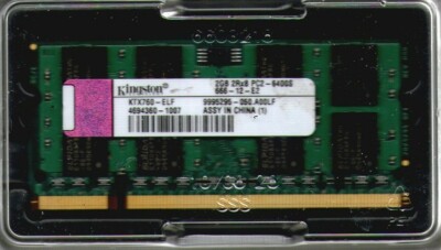 NEW 2GB Dell Latitude E4200 E5400 E5500 E6400 E6500 D630 XT Laptop RAM ...