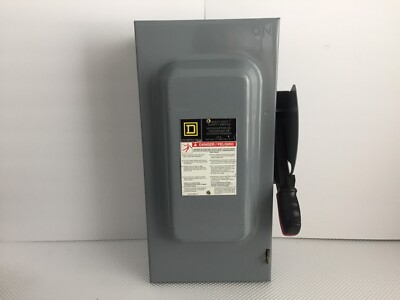SQUARE D H362 60 AMP 600 VOLT 3 PHASE FUSED INDOOR DISCONNECT..1457 | eBay