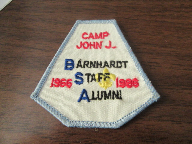 Camp John J. Barnhardt Staff Alumni 1986 Pocket Patch cp2 | eBay