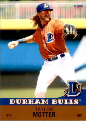 2016 Durham Bulls Choice #2 Taylor Motter West Palm Beach Florida ...