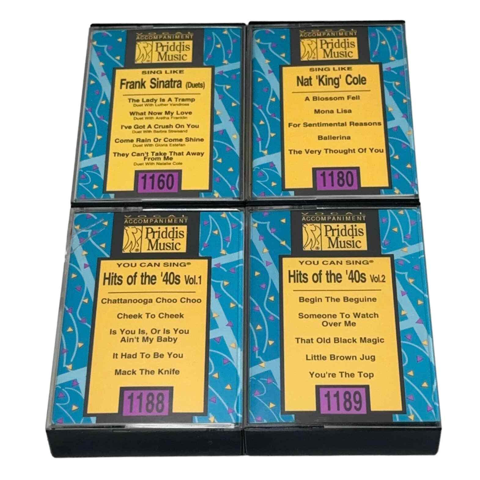 Lot of 17 Priddis Music Vocal Accompaniment Karaoke Cassette Tapes Pre ...