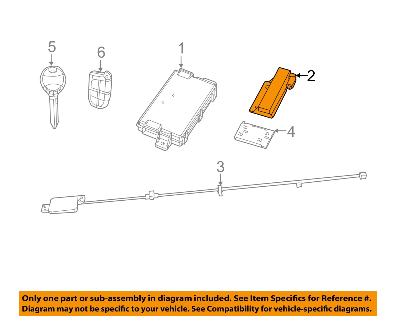 CHRYSLER OEM Keyless Entry-Antenna 68051315AB | eBay