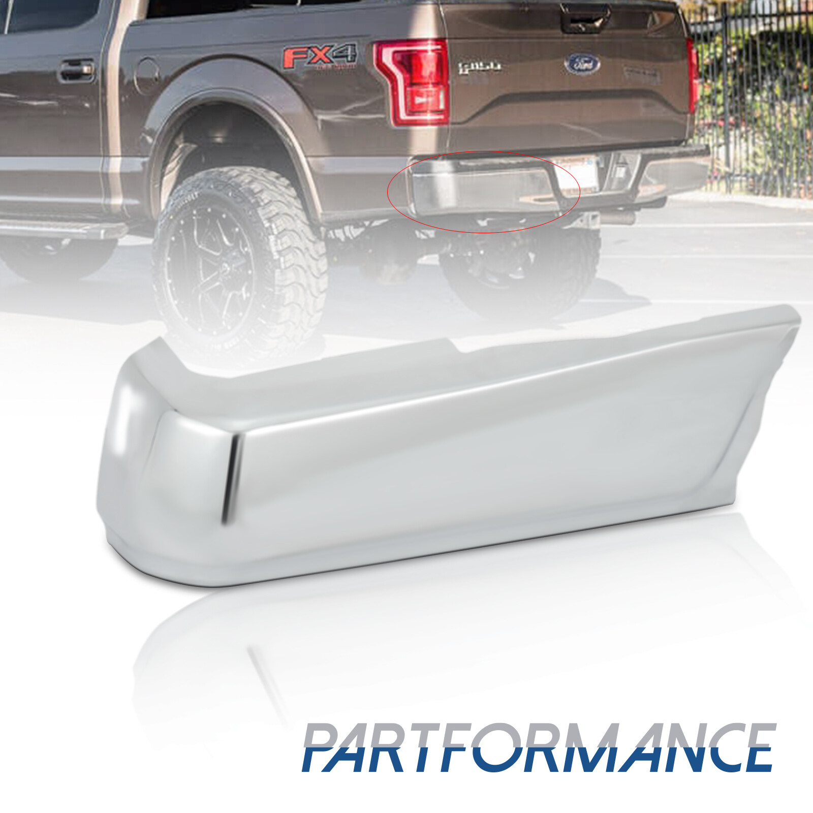 For 2015-2020 Ford F150 Rear Step Bumper End Face Bar W/o Sensor Hole ...
