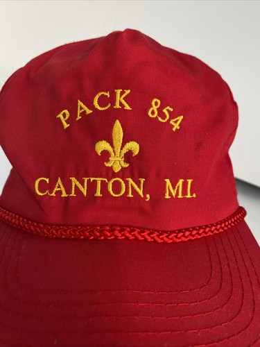 Boy Scouts Of America Pack 854 Canton Michigan Red Strapback Baseball ...
