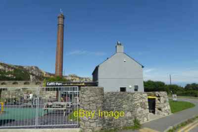 Photo 6x4 Cafe and brickworks chimney Holyhead Looking across part of ...