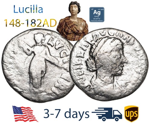 Ancient Roman Empire Coin Lucilla 148-182 wife VERUS daughter M ...