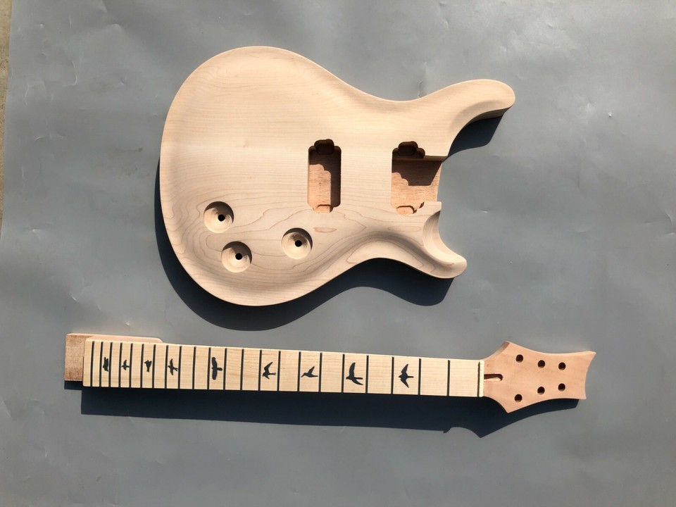 Electric Guitar Kits Mahogany body Maple cap PRS style maple Neck ...