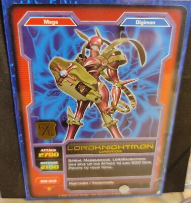 Digimon Lordknightmon Dm-212 with gold shield | eBay